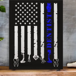 DENTAL AMERICAN FLAG | Dentist Flag 2021 Svg | Essential Workers Svg ...