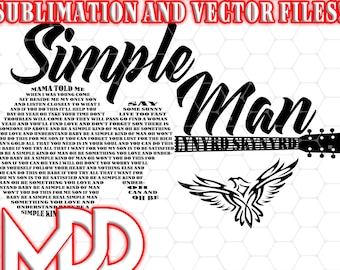 Simple Man Svg - Etsy