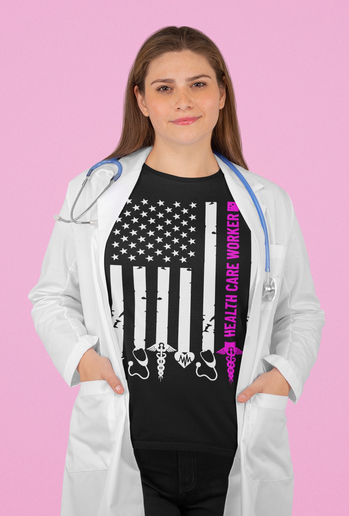 HEALTHCARE WORKER DESIGN / Health Care Worker Flag Svg / | Etsy