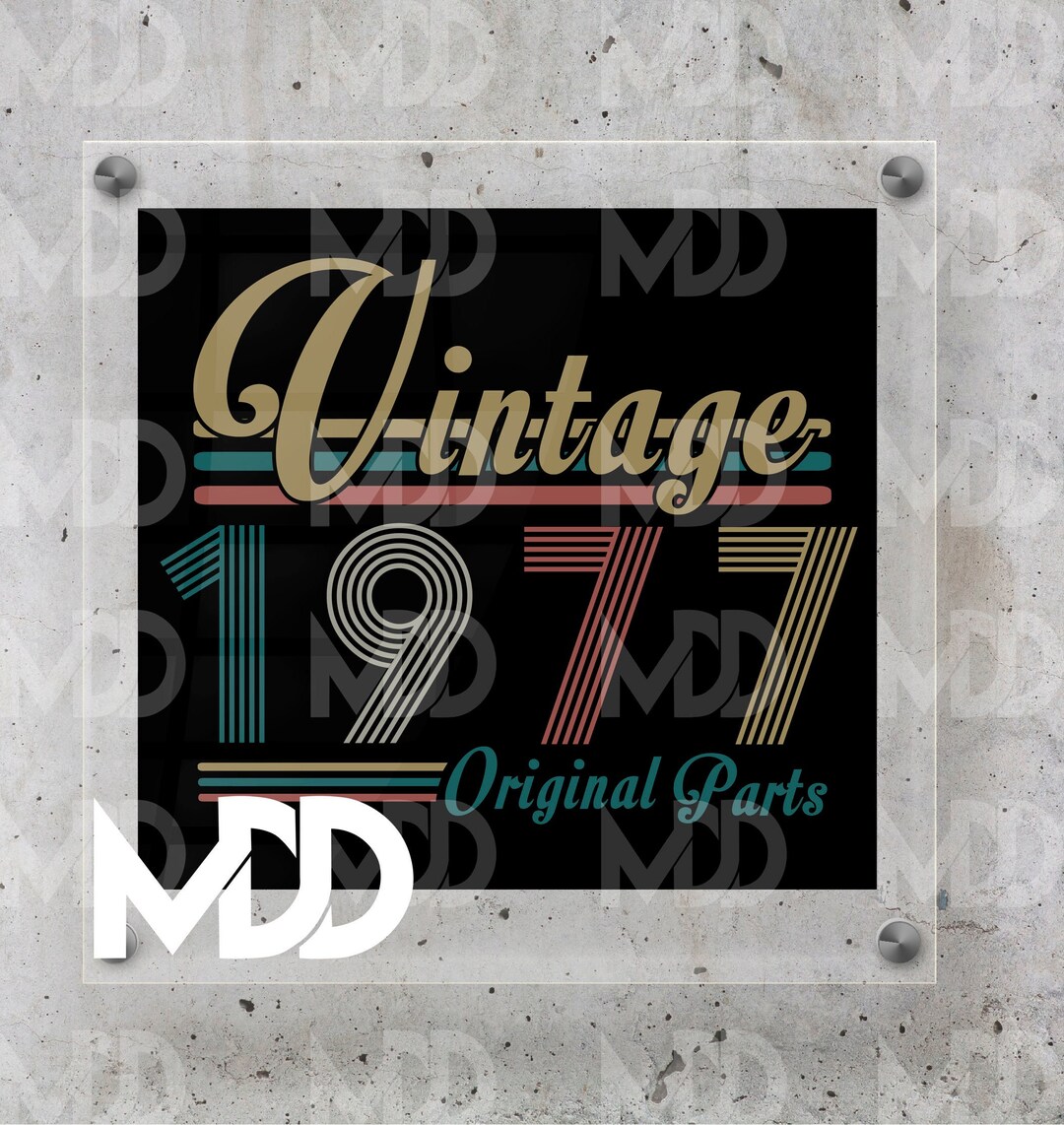 1977 BIRTHDAY DESIGN | Original Parts Birthday Design | Birthday Svg | Png | Svg | Eps | Dxf ...