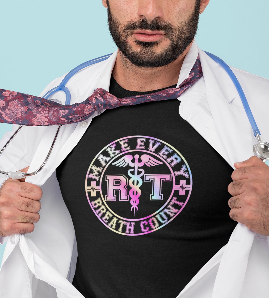 RESPIRATORY THERAPIST LOGO | Make Every Breath Count | Medic | Frontline Warriors | Essential ...