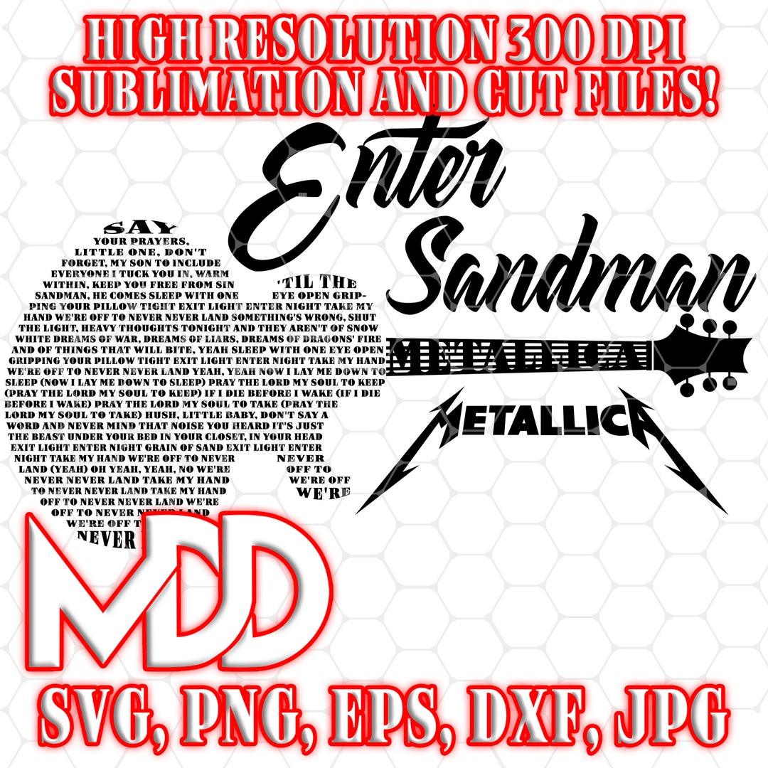 WORD ART GUITAR Lyrics | Sandman 2 Svg | Guitar Lyrics Svg | Png | Dxf ...