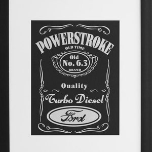 POWERSTROKE FORD DIESEL 6.3 | Turbo Label Design | Ford Svg | Truck ...
