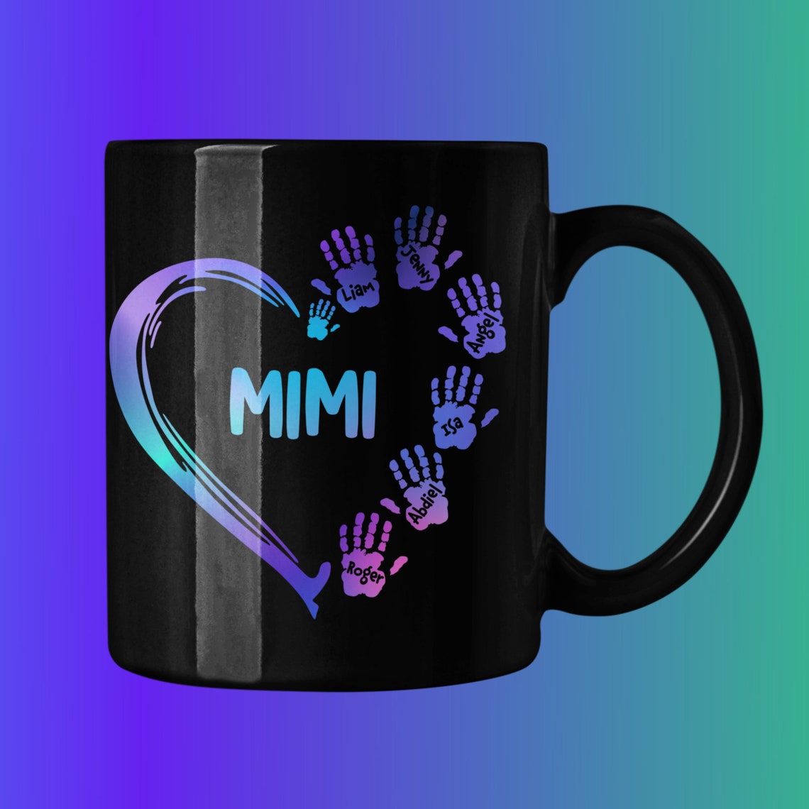 PERSONALIZABLE GRANDMA HEART Purple Grandma Heart Design - Etsy