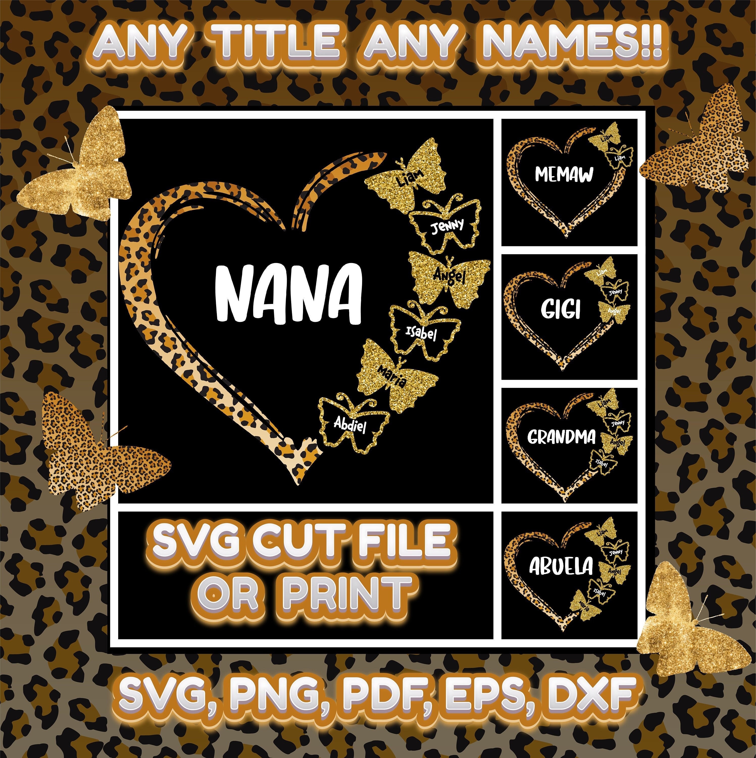 PERSONALIZABLE CHEETAH GOLD Heart Butterfly Cheetah Heart - Etsy