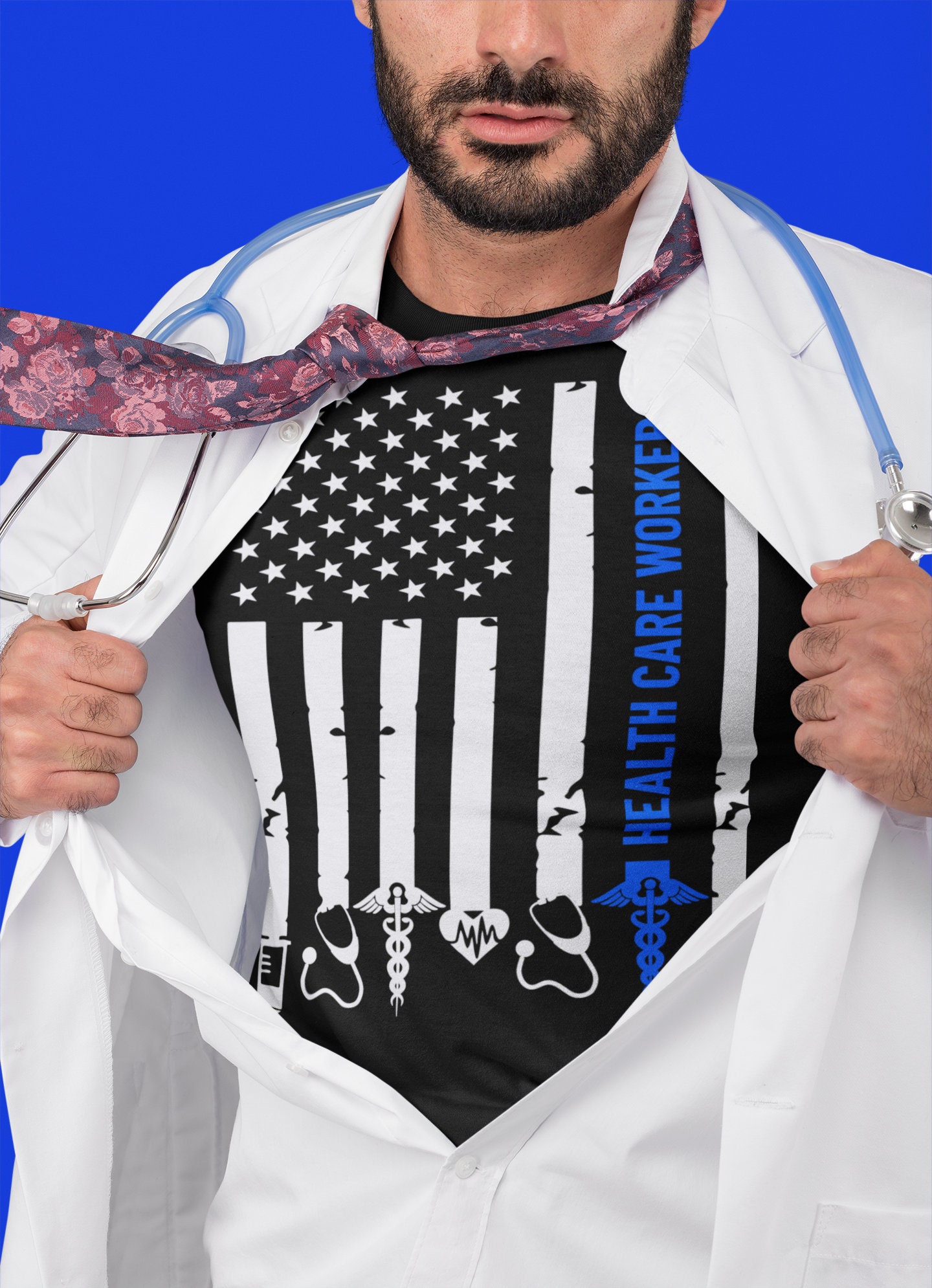 HEALTHCARE WORKER DESIGN / Health Care Worker Flag Svg / | Etsy