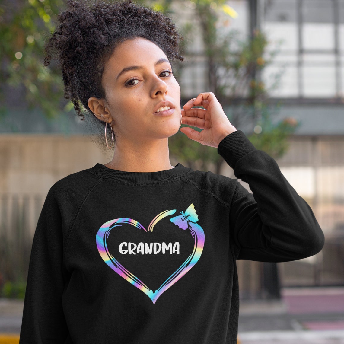 PERSONALIZABLE GRANDMA HEART Butterfly Grandma Heart Design - Etsy