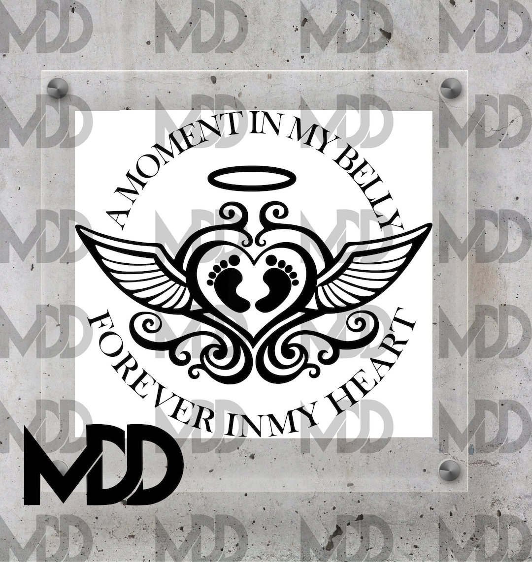 Baby Loss SVG: Angel Footprints, Remembrance Design (digital Download ...