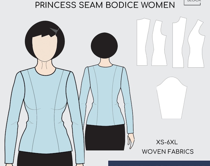 BASIC BODICE Block Sewing Pattern, Women's Bodice Block/torso & Sleeve ...
