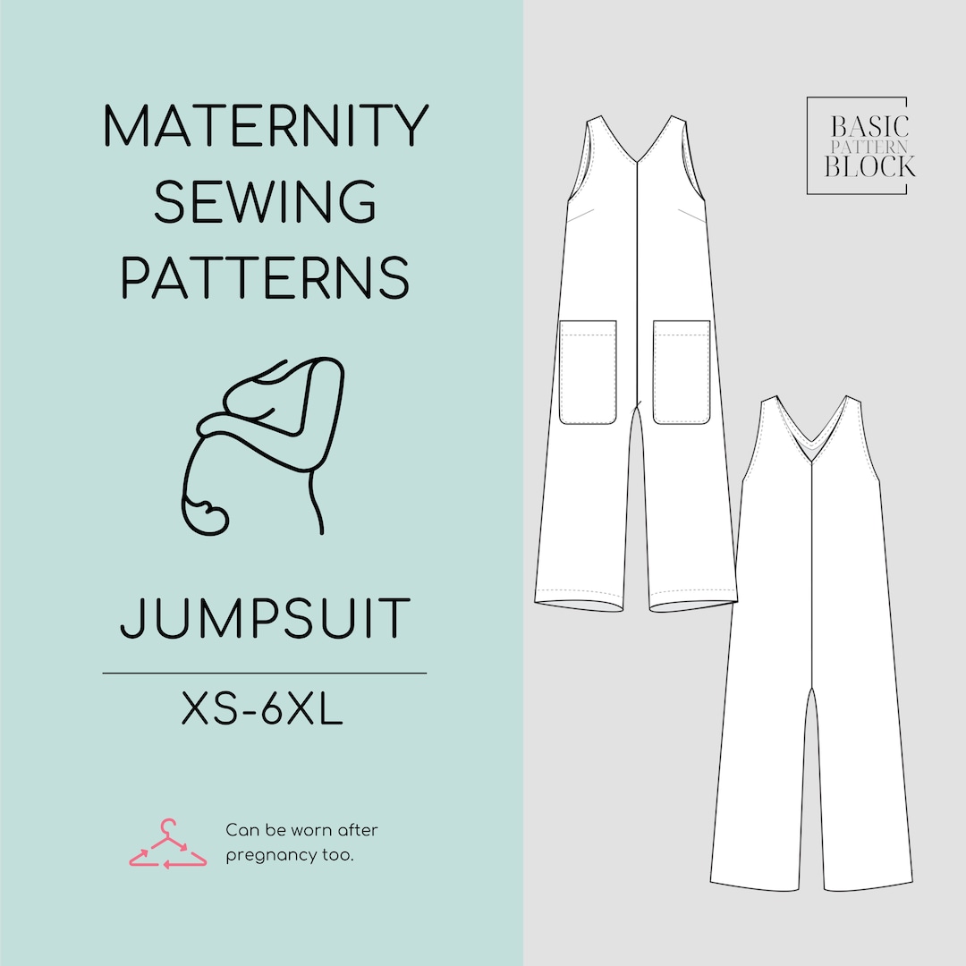 Maternity Pregnancy PDF Jumpsuit Sewing Pattern Maternity Clothes ...