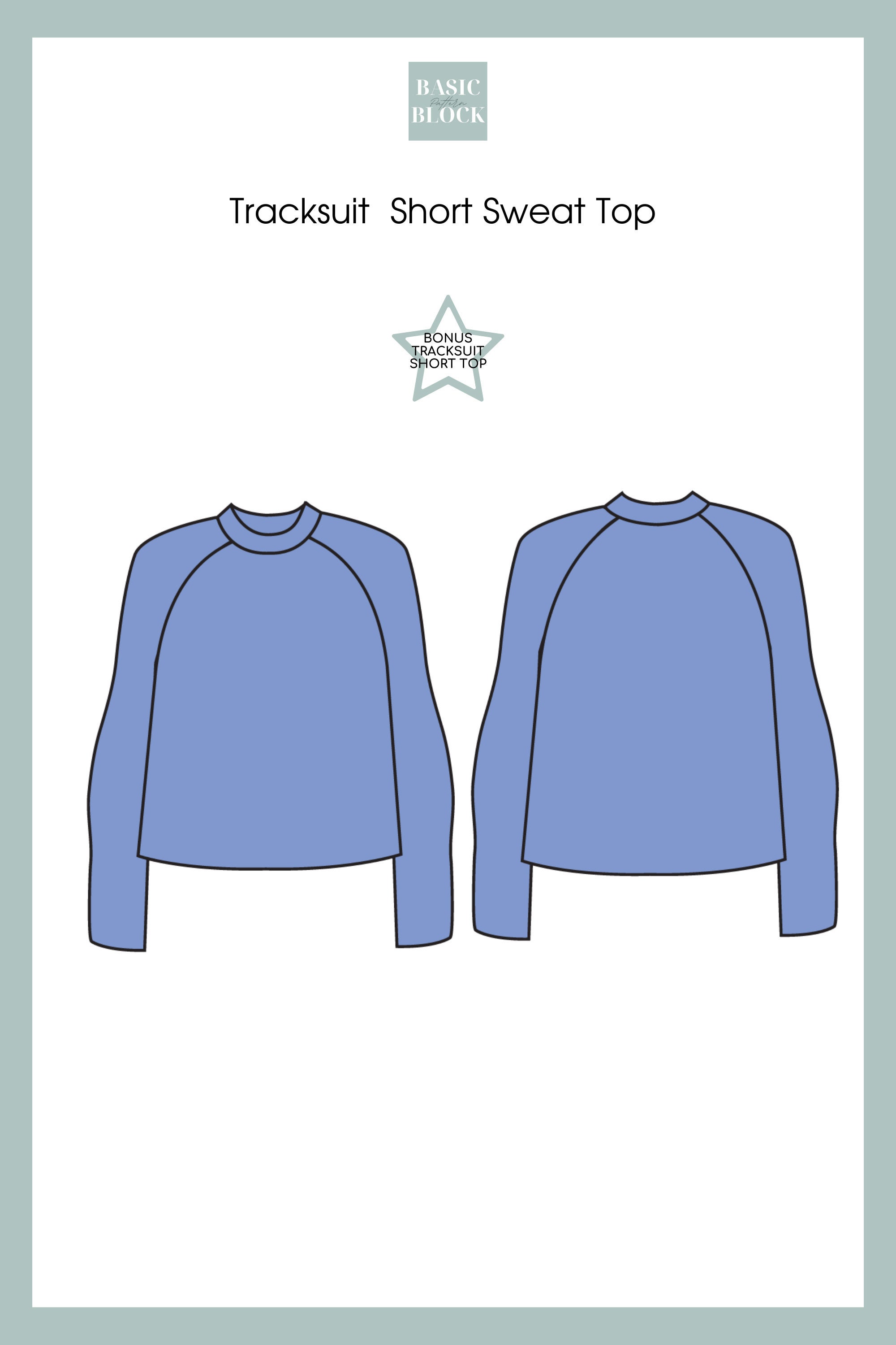 Tracksuit Set Pdf Sewing Pattern Block /sizes XS-3XL/ Training - Etsy