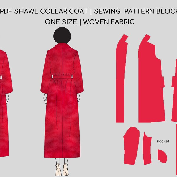 Shawl Collar Coat - Etsy