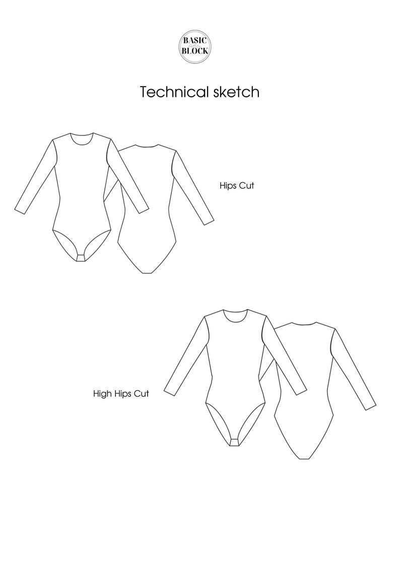 Leotard Sewing Pattern Block 4 Leg Cuts Bodysuit Sizes - Etsy Australia