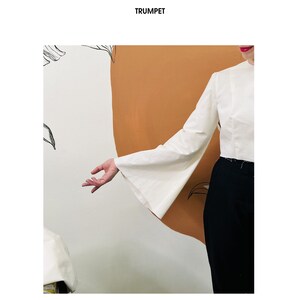 PDF Trumpet Sleeve Sewing Pattern Block | Long Sleeve Sewing Pattern ...