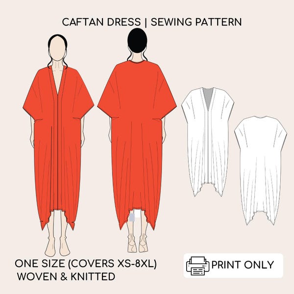 Kaftan Pattern - Etsy