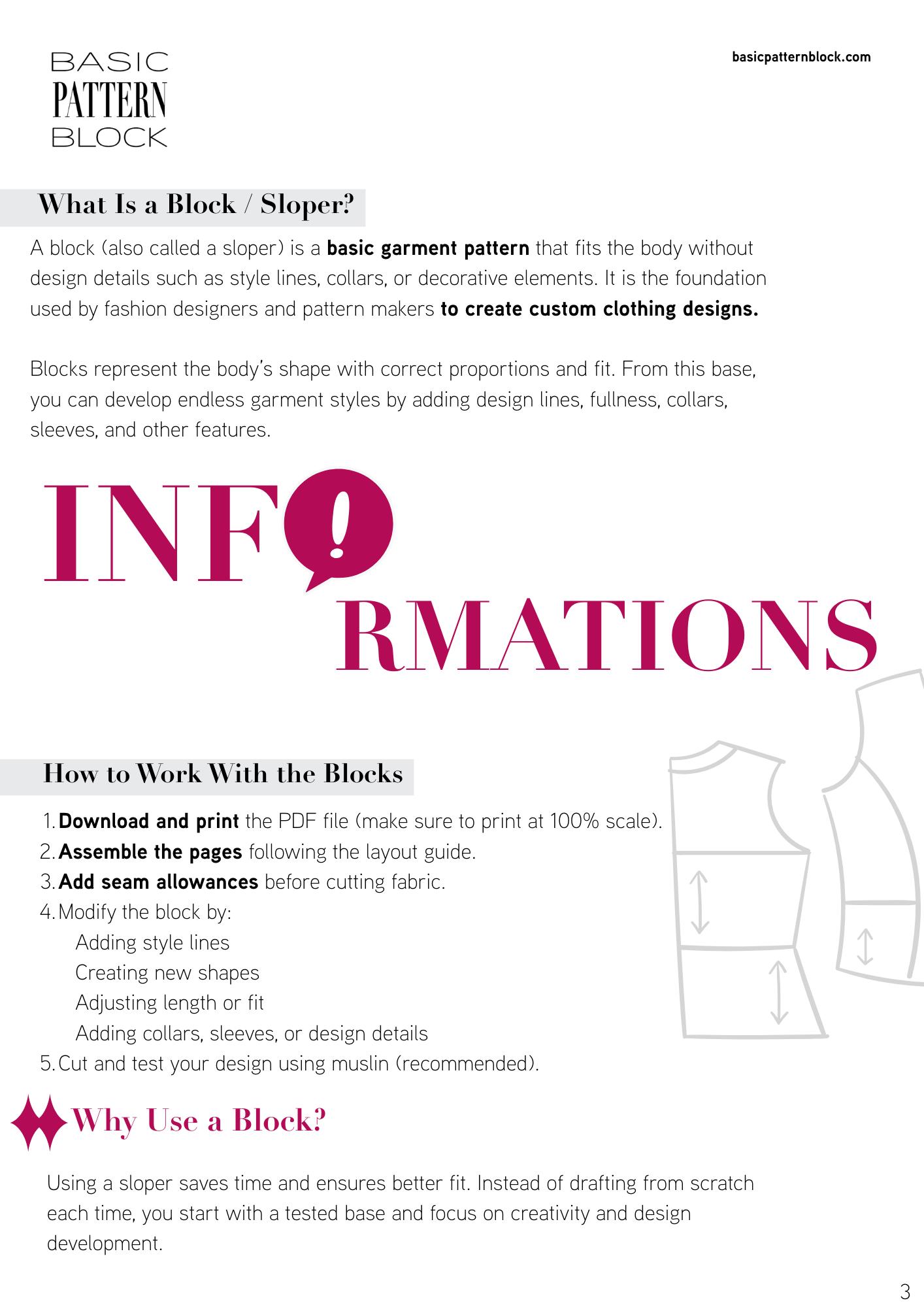 PDF | Trumpet Sleeve Sewing Pattern Block | Flared Bell Sleeve | Woven ...