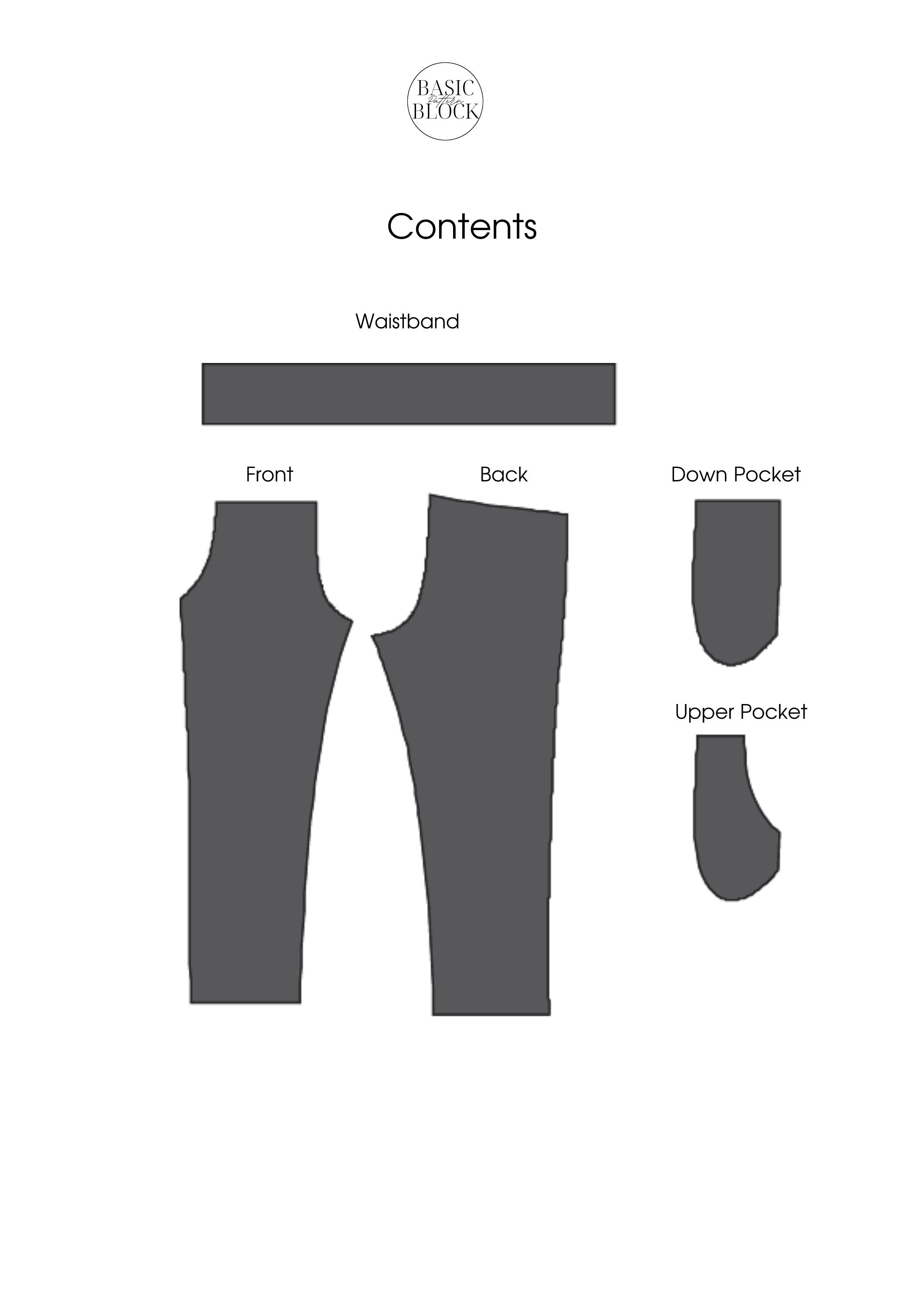 Kid's Jogger Pants Printable Pdf Sewing Pattern Block - Etsy