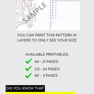 Princess Seam Torso Sewing Pattern Block (sizes XS-6XL), (PDF Download ...