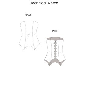 Pdf Strapless Bodice/corset Pdf Sewing Pattern, Bustier Top Sewing ...