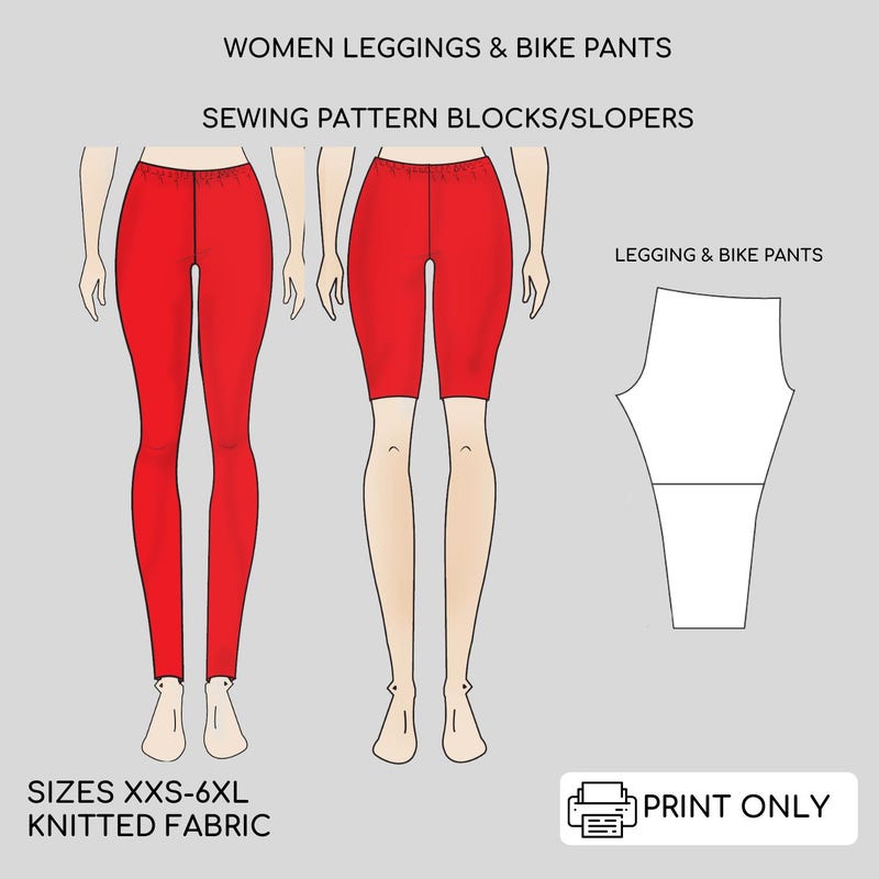 Leggings Pattern - Etsy