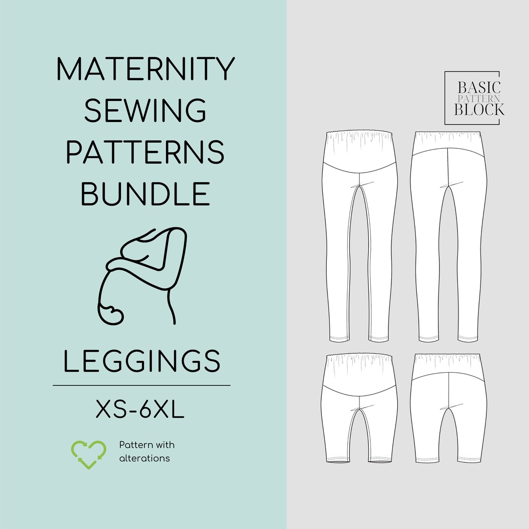 Maternity Pregnancypdf Leggings Sewing Pattern Pregnancy Leggings ...