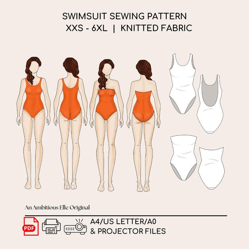Bathing Suit Pattern - Etsy