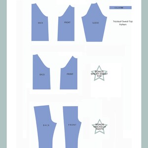 Tracksuit Set Pdf Sewing Pattern Block /training Set/ Raglan - Etsy