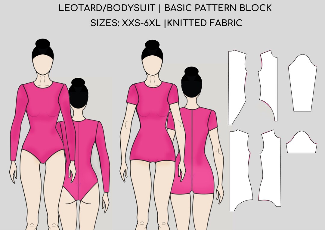 Leotard Pdf Sewing Pattern Block Bodysuit Cosplay - Etsy Portugal