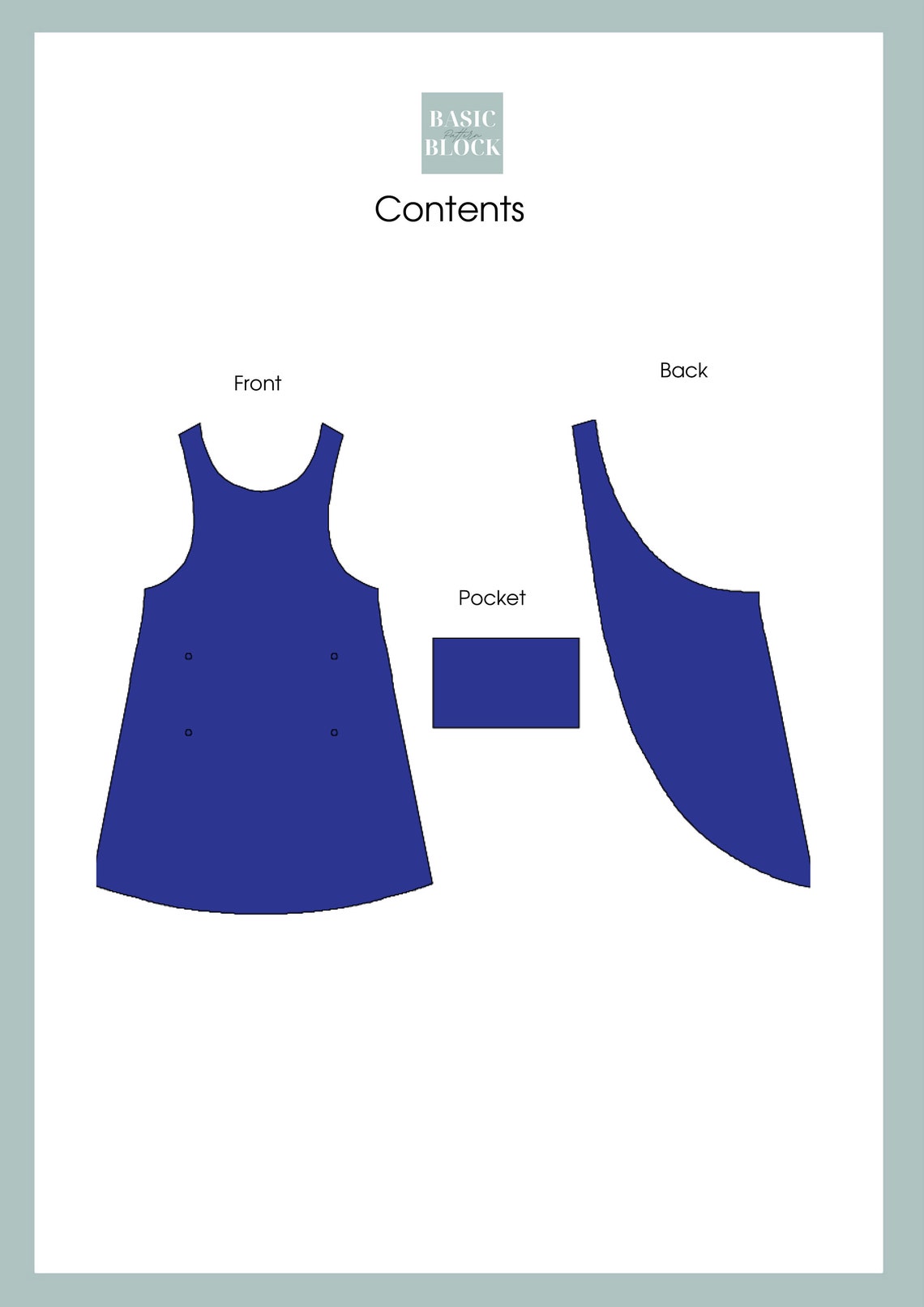 Women's Cross Back Apron Pdf Sewing Pattern Regular & | Etsy