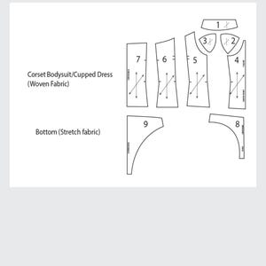 PDF Bustier,leotard Corset Sewing Pattern Block | Cupped Leotard ...