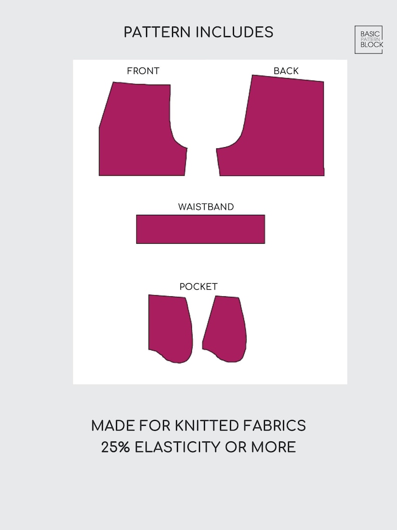 PDF Workout Sweat Shorts | Printable Pdf Sewing Pattern Block | Instant ...