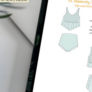 Maternity Pregnancy Pants Sewing Pattern | Wide Leg Trousers ...