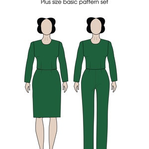 Pdf Plus Size Sewing Pattern Bundle Block/sloper | Extende Sizes ...
