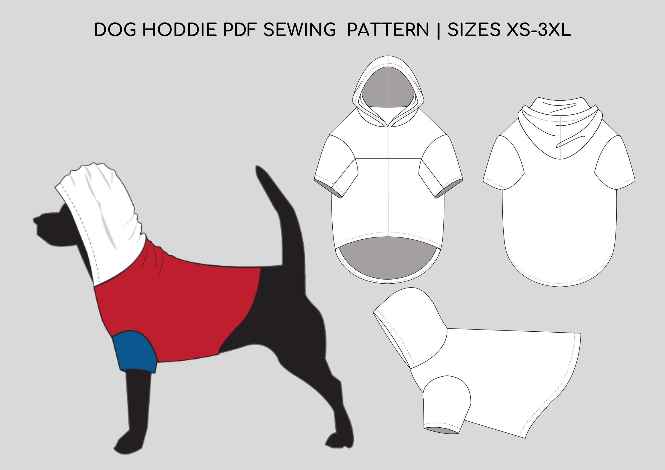 Dog Hoodie T-shirt Printable Pdf Sewing Pattern Sizes XS-3XL - Etsy Dog Hoodie T-shirt Printable Pdf Sewing Pattern Sizes XS-3XL - Etsy