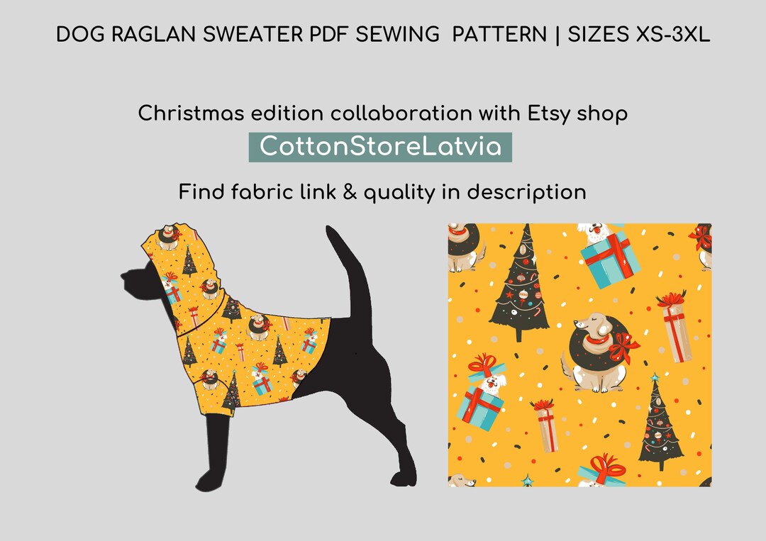 Dog Hoodie T-shirt Printable Pdf Sewing Pattern Sizes XS-3XL - Etsy