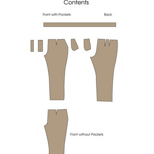 Basic Pants Block for Women | Sloper | Pdf Sewing Pattern | Basic ...