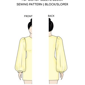 Pdf Bishop Sleeve Sewing Pattern Block | Easy Puffy Sleeve Sewing Pattern | Long Sleeve Pattern ...