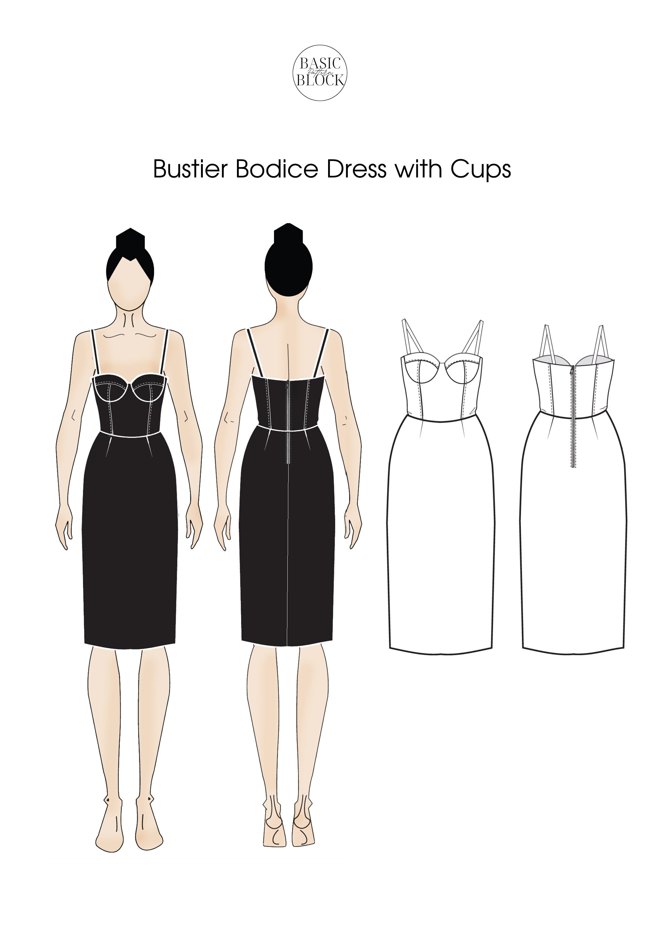 5 Pdf Corset Bodice Sewing Patterns Blocks Bustier - Etsy UK