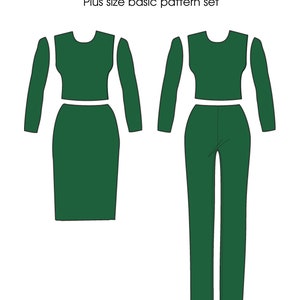 Pdf Plus Size Sewing Pattern Bundle Block/sloper | Extende Sizes ...