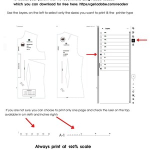 Men's Basic Bodice Sewing Pattern Block/sloper | Men T-shirt Pattern ...