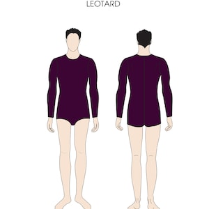 Pdf Men's Leotard, Men's Bodysuit Pattern | Basic Men's Pdf Block ...