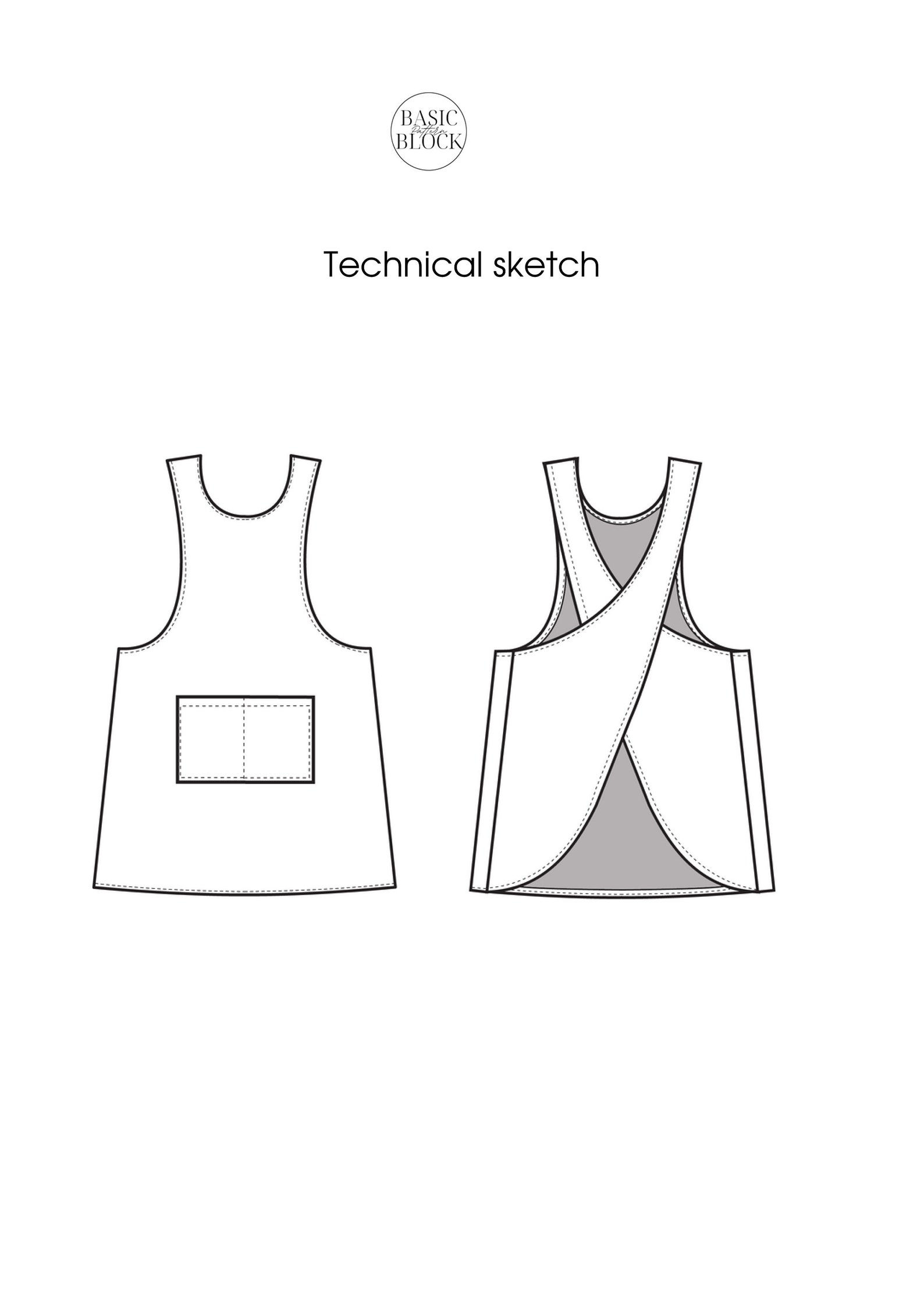 Women's Cross Back Apron Pdf Sewing Pattern Regular & - Etsy
