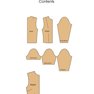 Basic Bodice/torso Pdf Sewing Pattern Sloper/block | Basic Block With ...