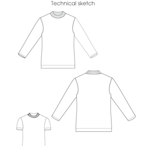 Men's Basic Bodice Sewing Pattern Block/sloper | Men T-shirt Pattern ...