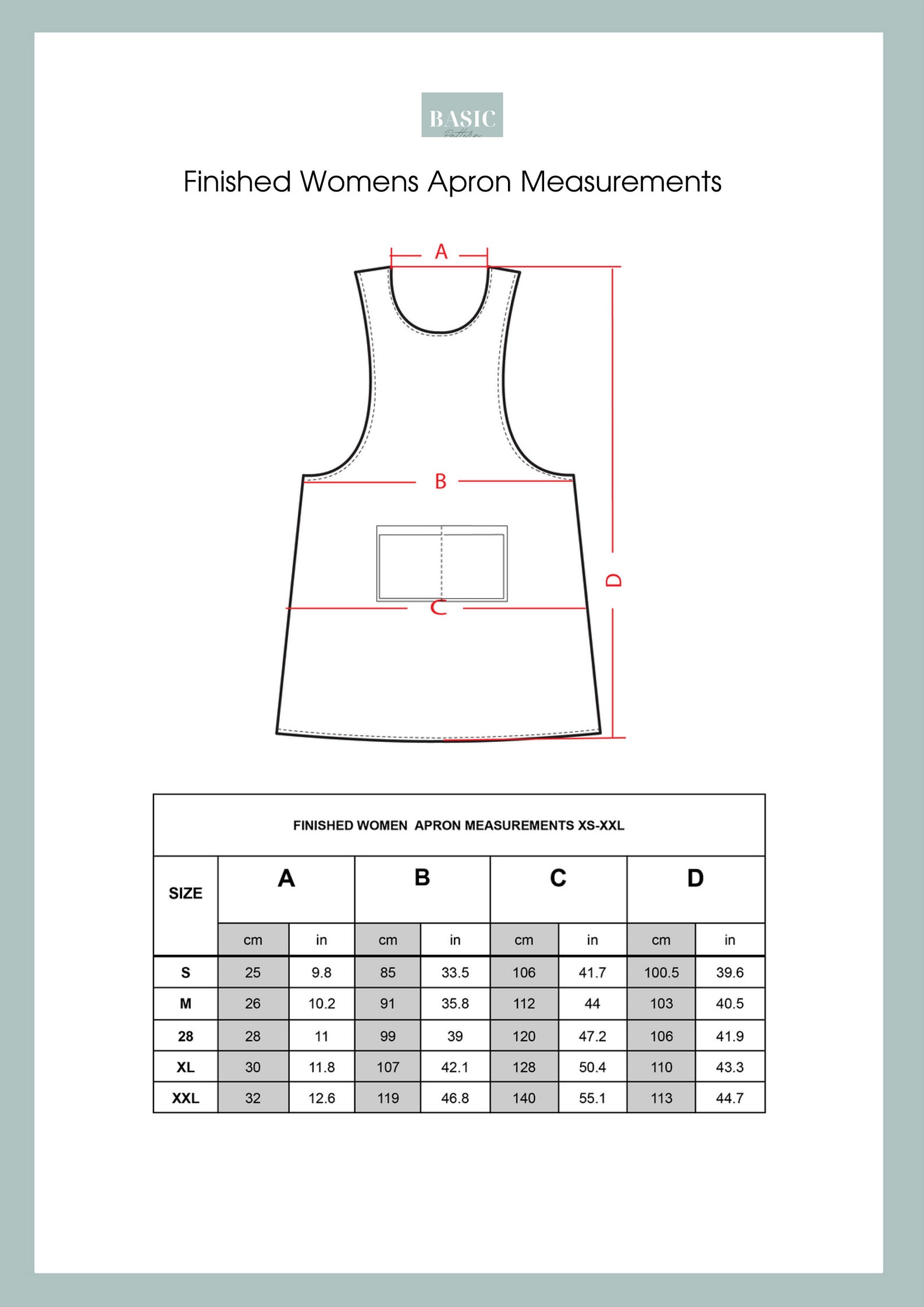 Women's Cross Back Apron Pdf Sewing Pattern Regular & | Etsy