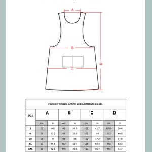 Women's Cross Back Apron Pdf Sewing Pattern Regular & | Etsy