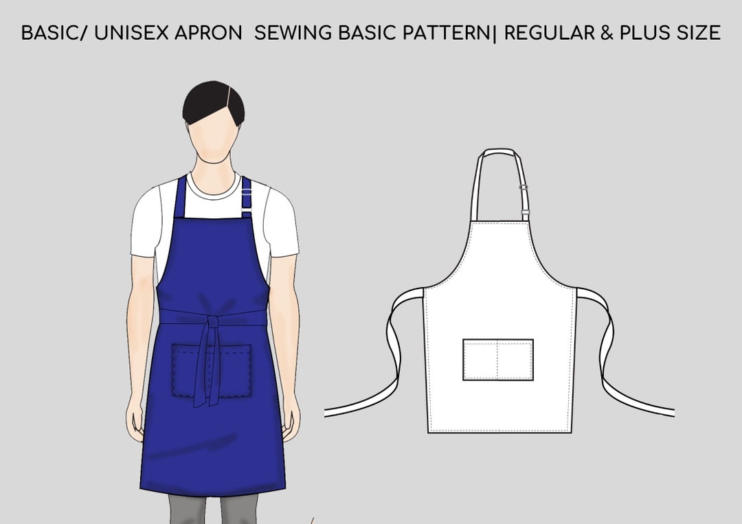 Pdf Cooking Apron Sewing Pattern and Tutorial Pdf Chef Aprons Kitchen ...