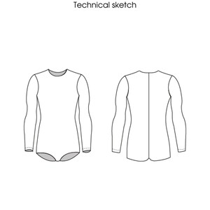 Pdf Men's Leotard, Men's Bodysuit Pattern | Basic Men's Pdf Block ...