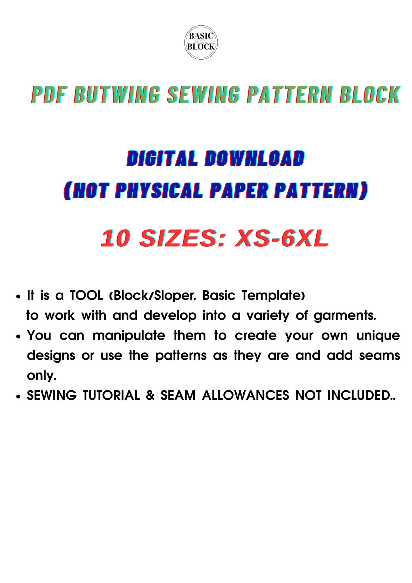 Batwing Top Pattern Block, Top Sewing Pattern, Blouse PDF, Cute Top ...