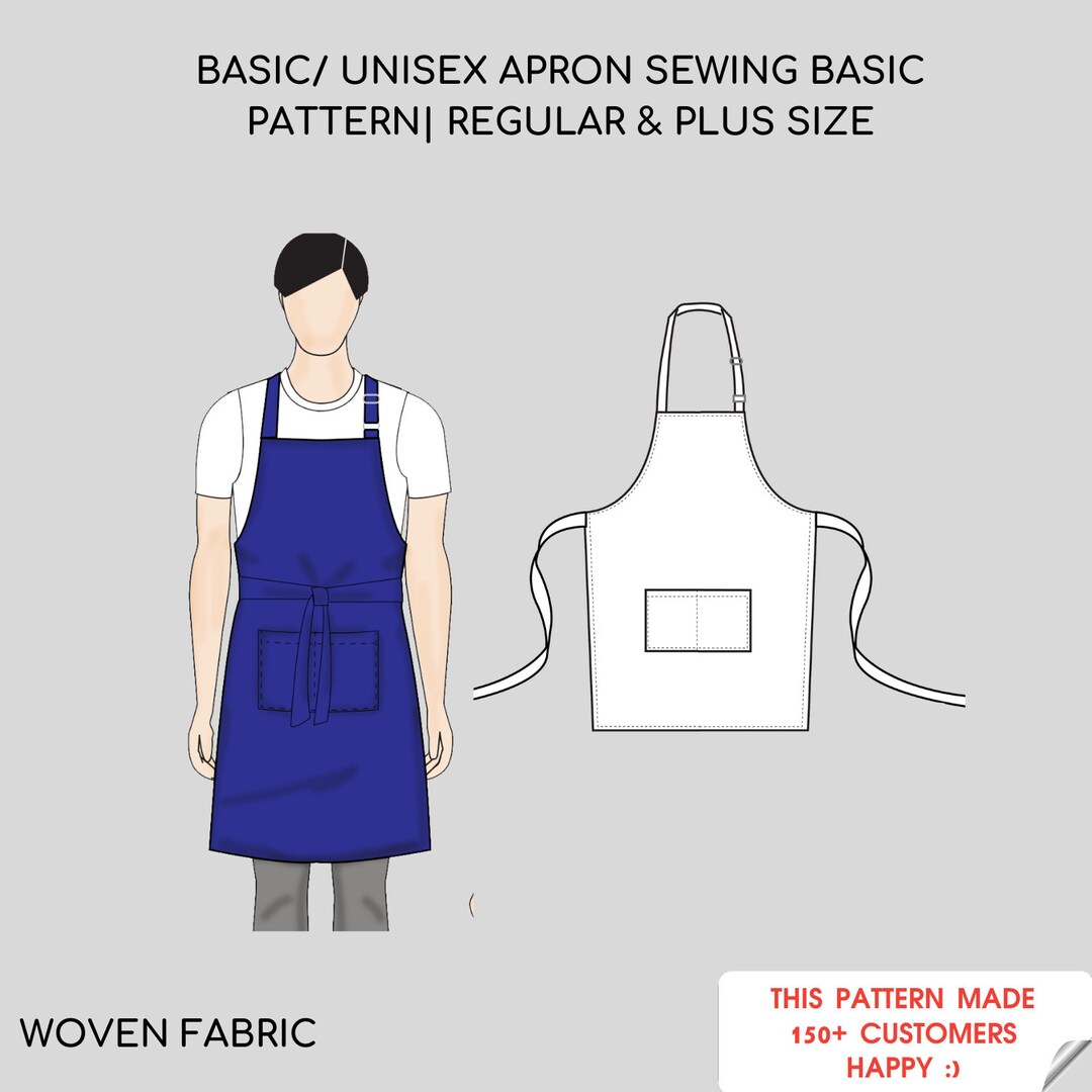 Pdf Cooking Apron Sewing Pattern and Tutorial Pdf Chef Aprons Kitchen ...